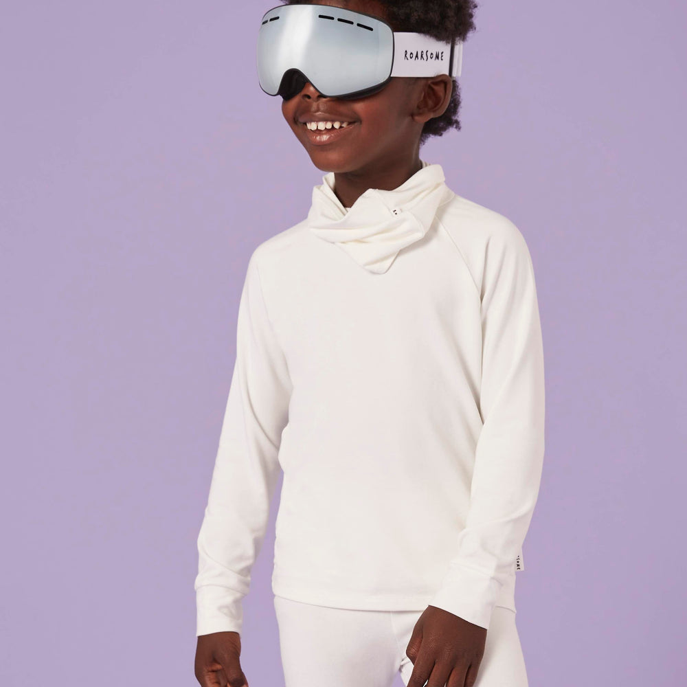 Kids Base Layers - Frost White & Roarsome