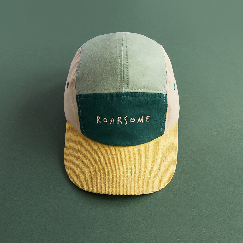 Adventure Club - Kids Green 5 Panel Cap & Roarsome