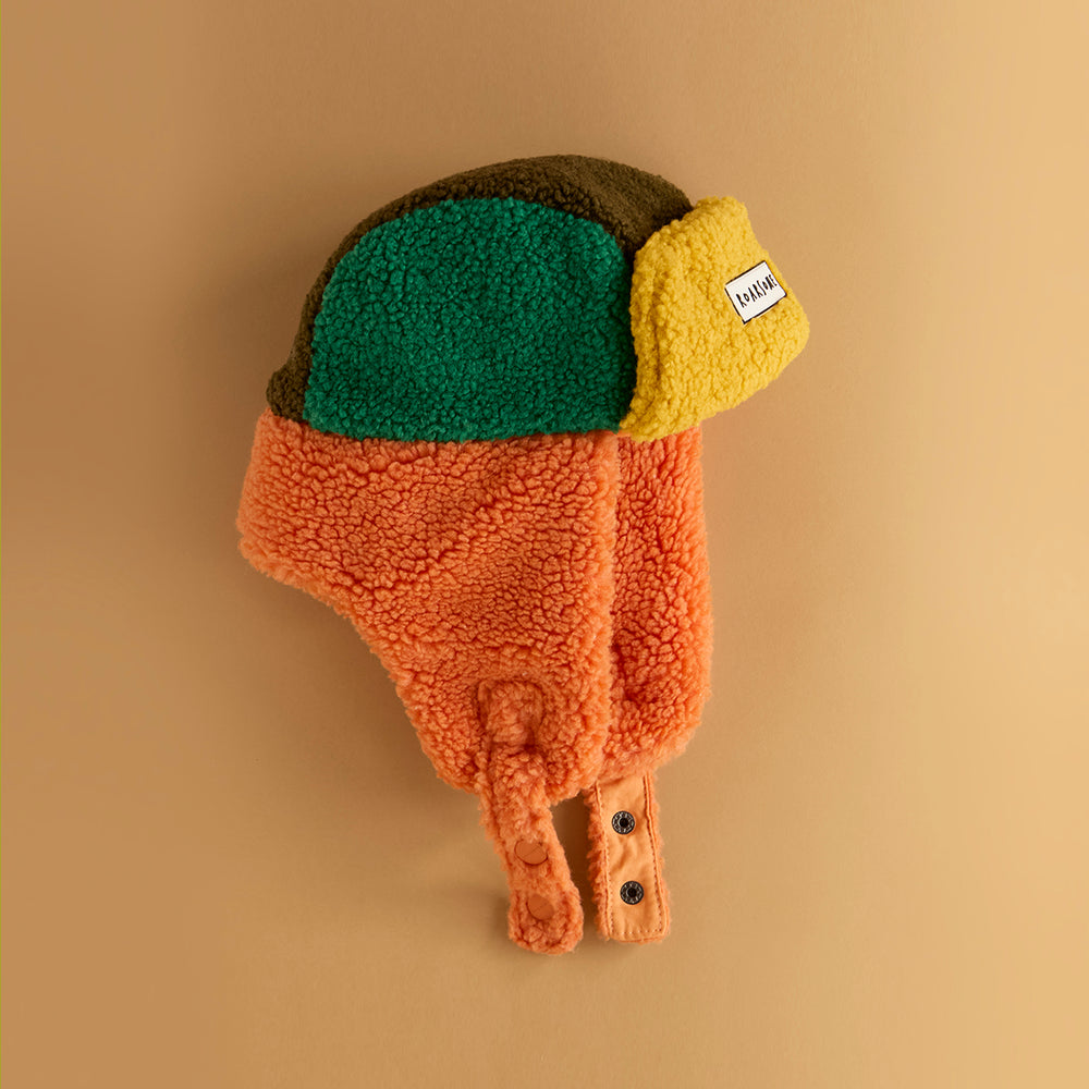 Kids Trapper Hats - Green/Orange & Roarsome