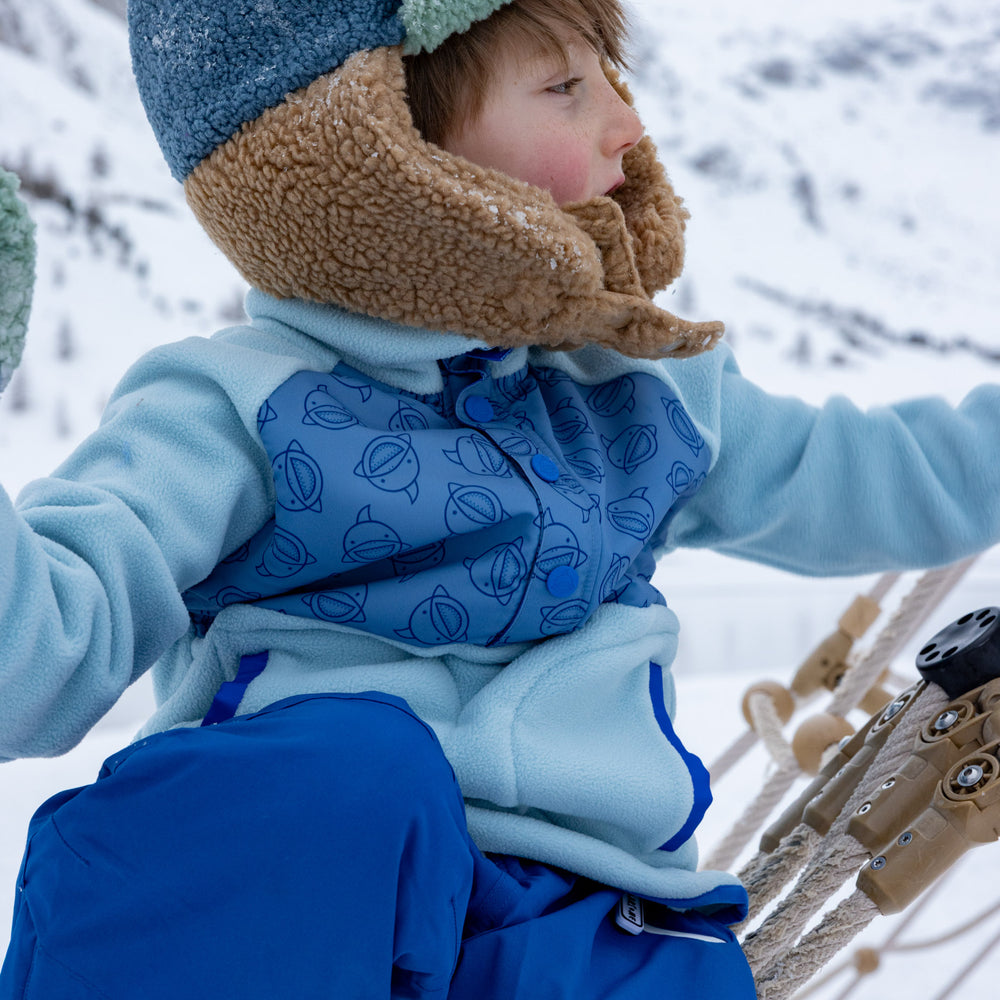 Kids Trapper Hats - Blue/Beige & Roarsome