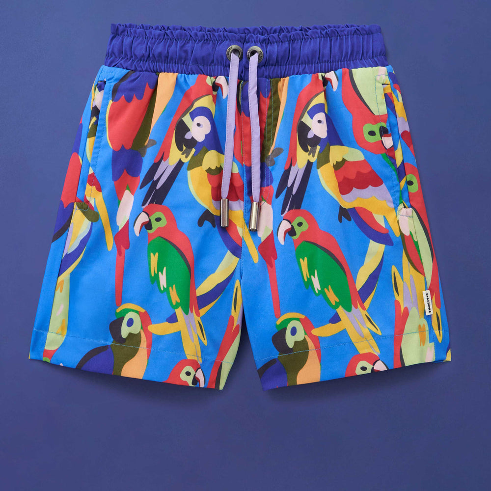 Squawk the Parrot - Kids Swim Shorts & Roarsome