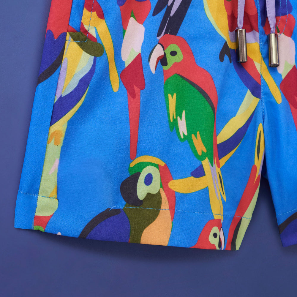 Squawk the Parrot - Kids Swim Shorts & Roarsome