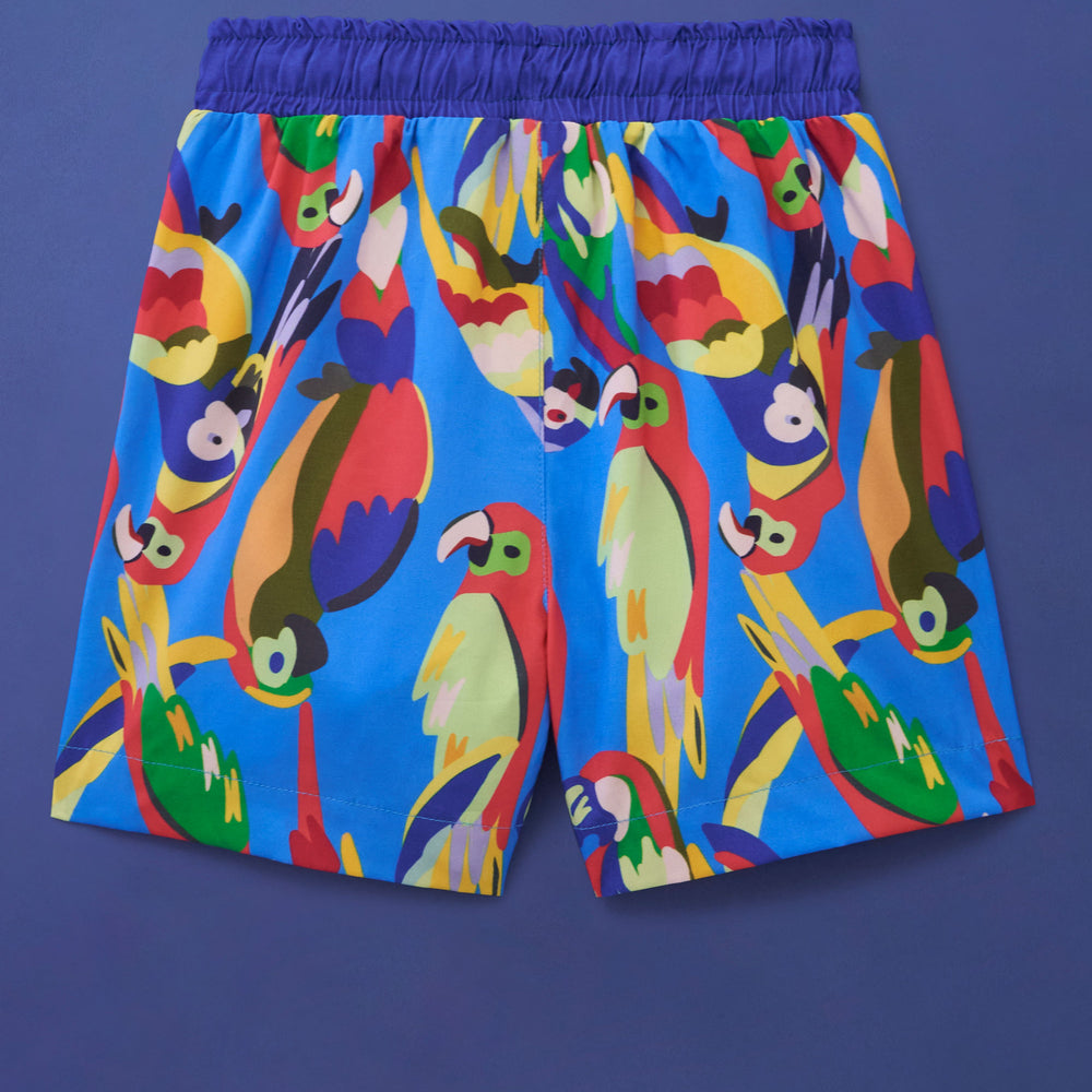 Squawk the Parrot - Kids Swim Shorts & Roarsome