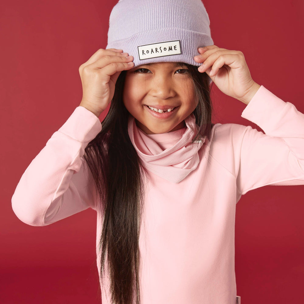 Bamboo Base Layer - Marshmallow Pink & Roarsome