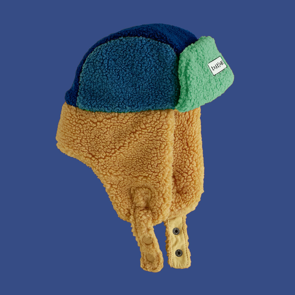 Kids Trapper Hats - Blue/Beige & Roarsome